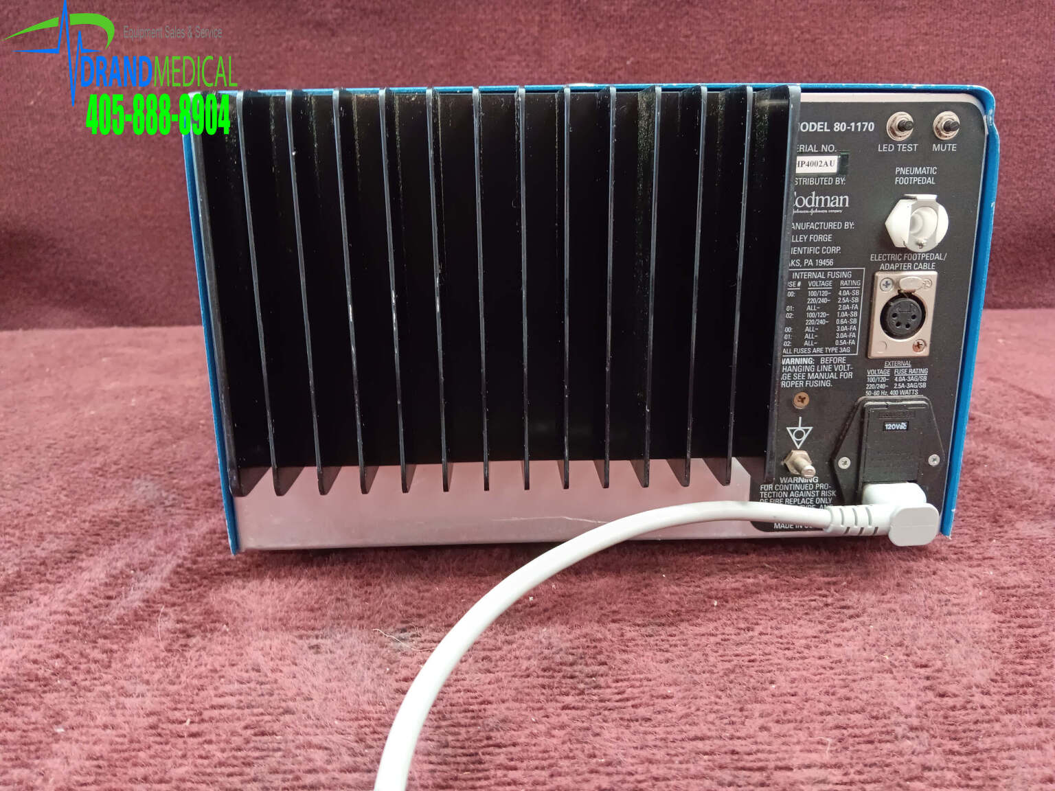 Codman CMC III Malis Bipolar Electrosurgical System Model 80-1170 - Medsold