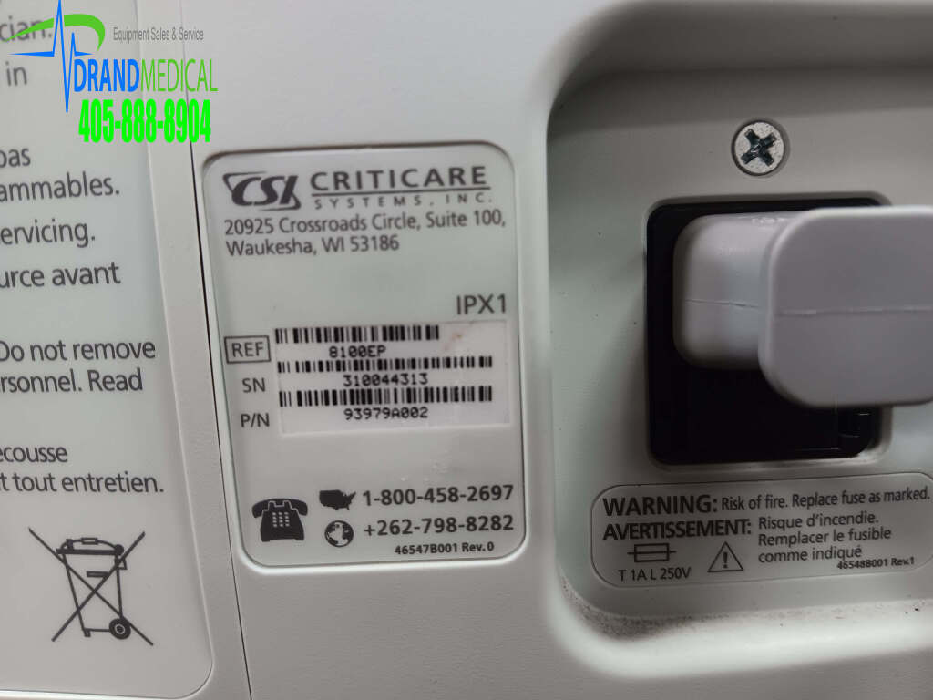 CSI Criticare Ngenuity 8100E series 8100EP Patient Monitor with Printer ...