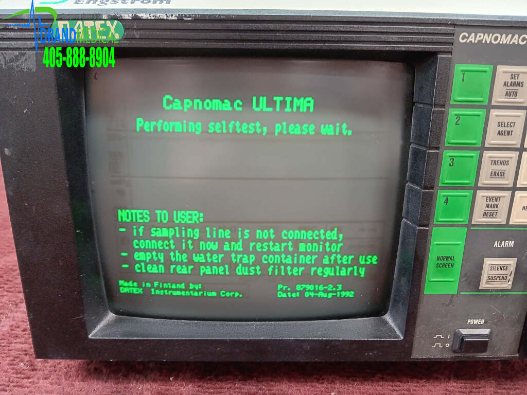 Datex Ohmeda Capnomac Ultima Co2 Monitor ULT-S-27-00 - Medsold