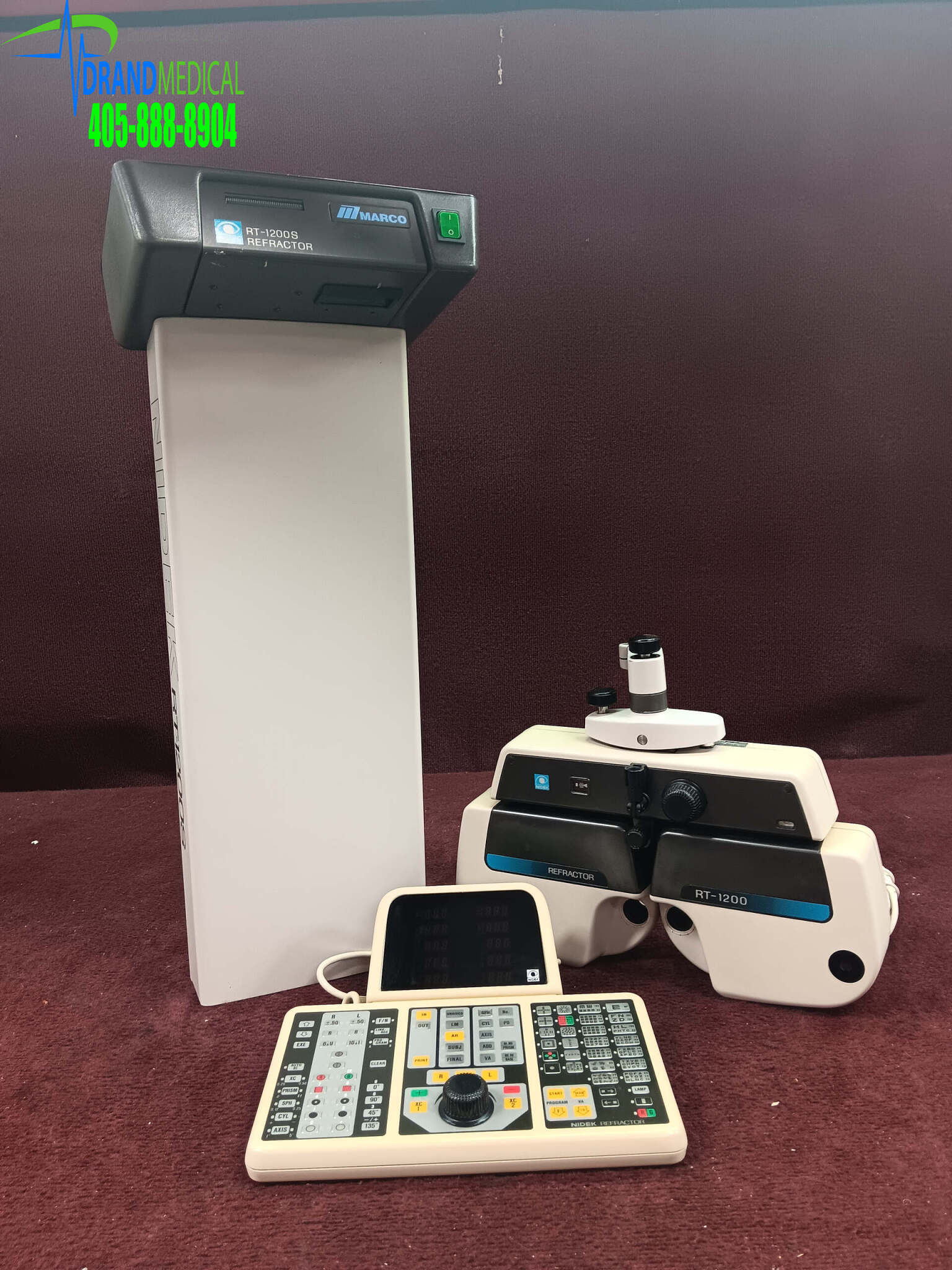 Nidek RT-1200S With Nidek RT-1200 Refractor Phoropter W/ Control Panel ...