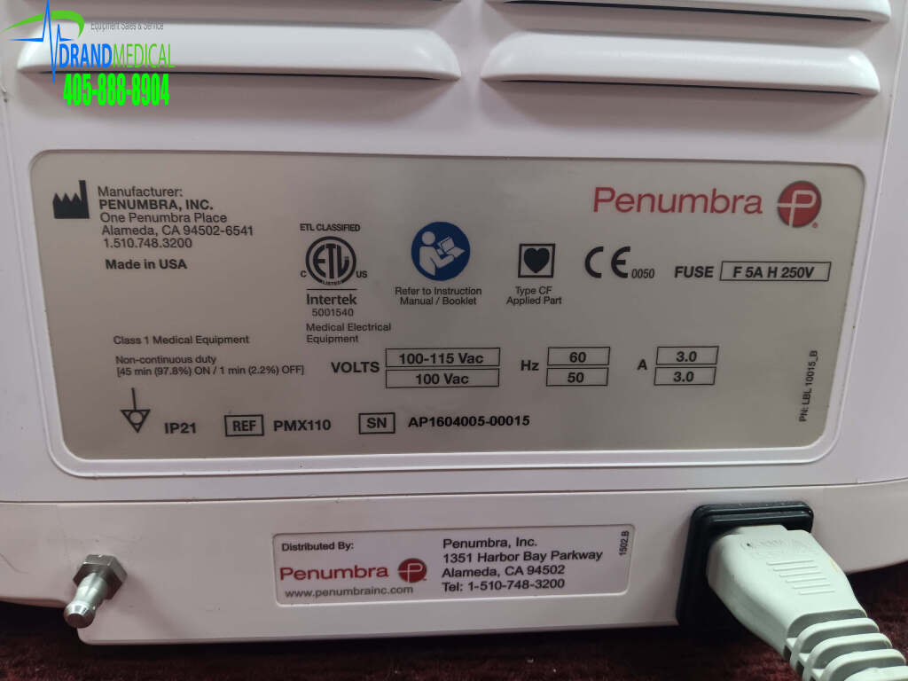 Penumbra PMX110 Aspiration Vacuum Pump 100/115Vac 60Hz 3.0Amp - Medsold