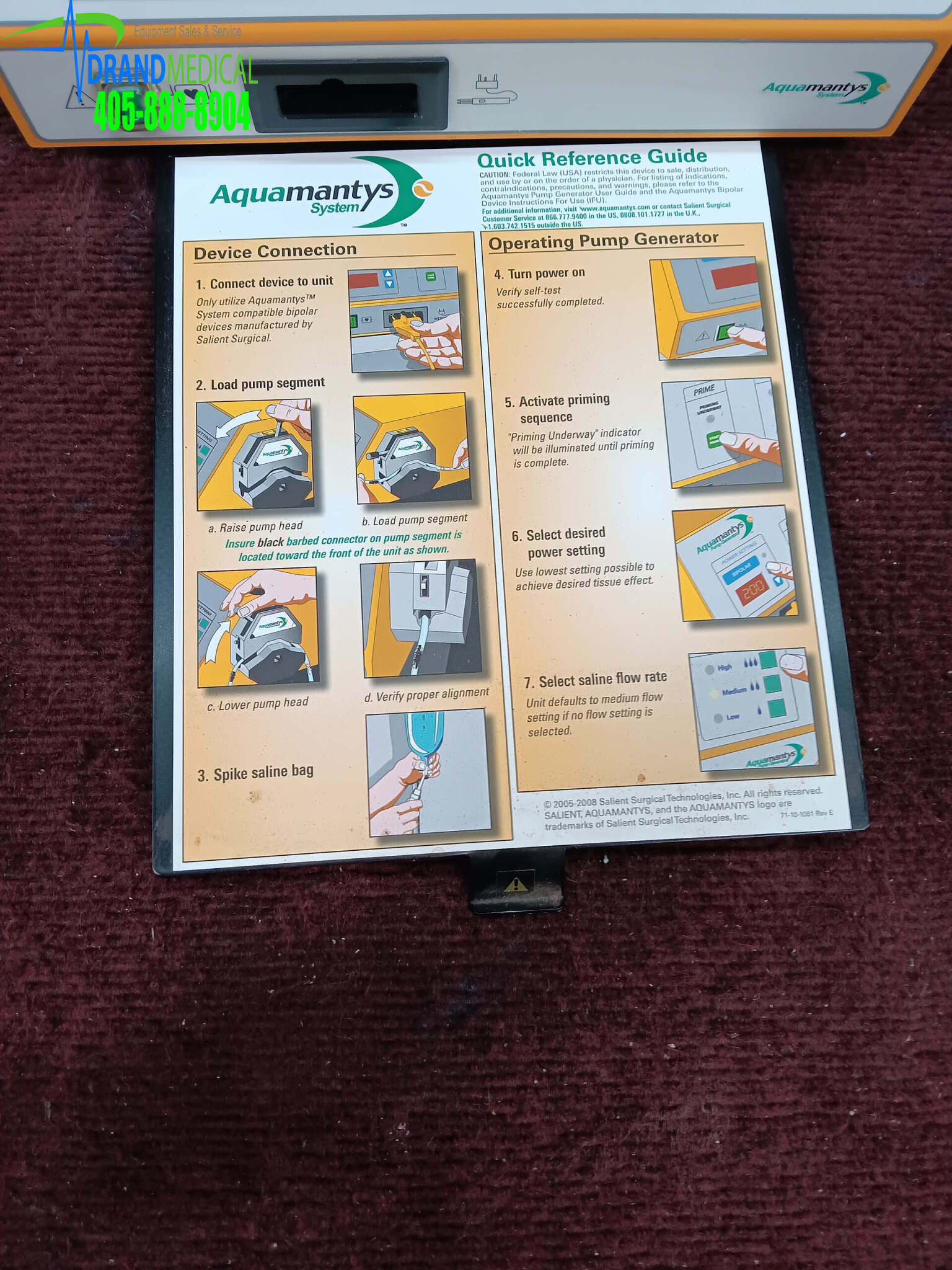 Salient Surgical Aquamantys System Generator 40-402-1 - Medsold