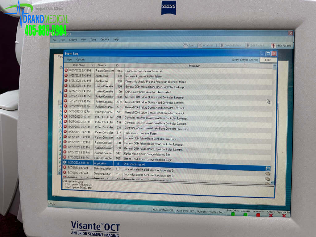 Zeiss Visante OCT 1000 Anterior Segment Imaging Model 1000 - Medsold