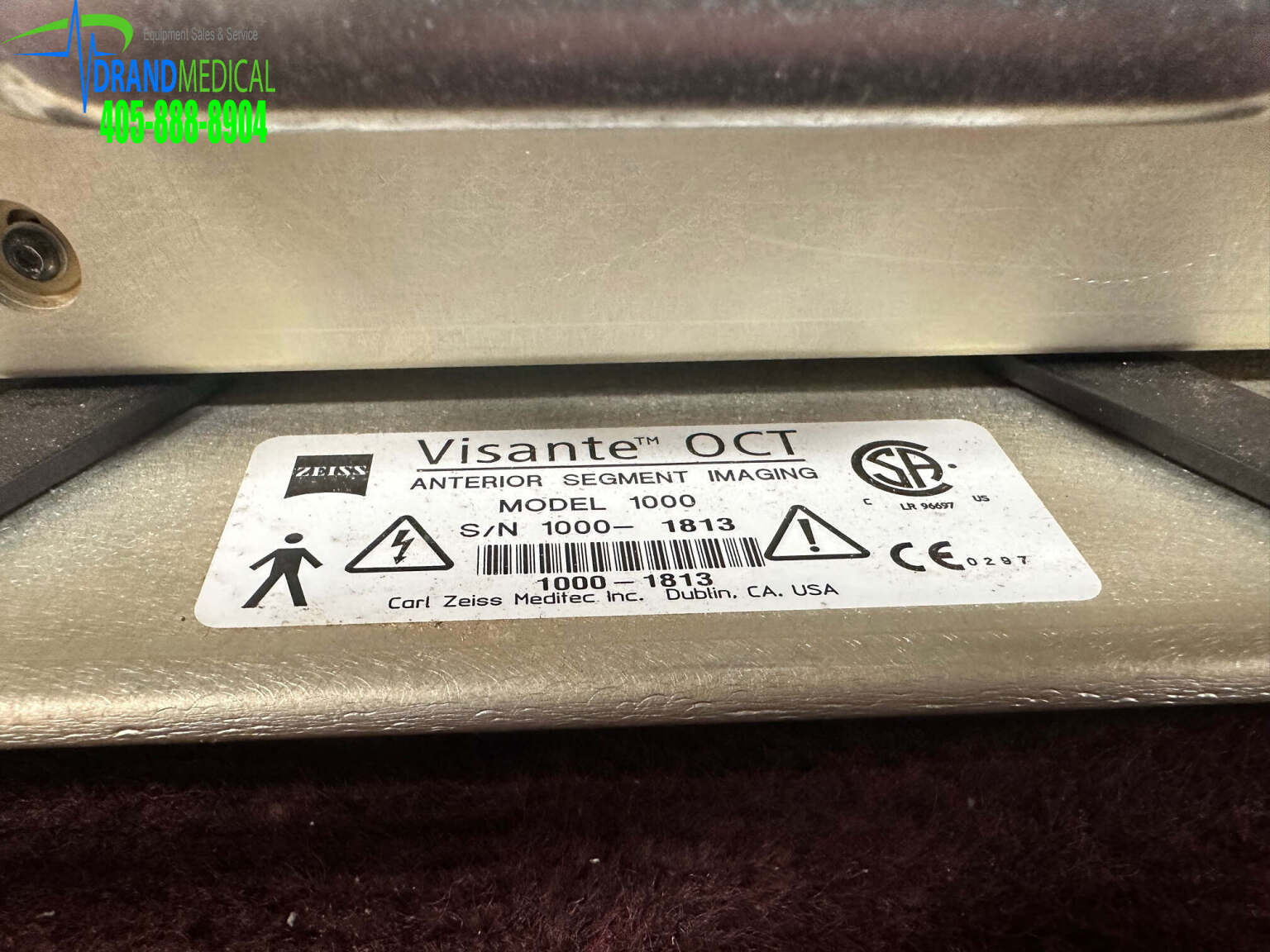 Zeiss Visante OCT 1000 Anterior Segment Imaging Model 1000 - Medsold