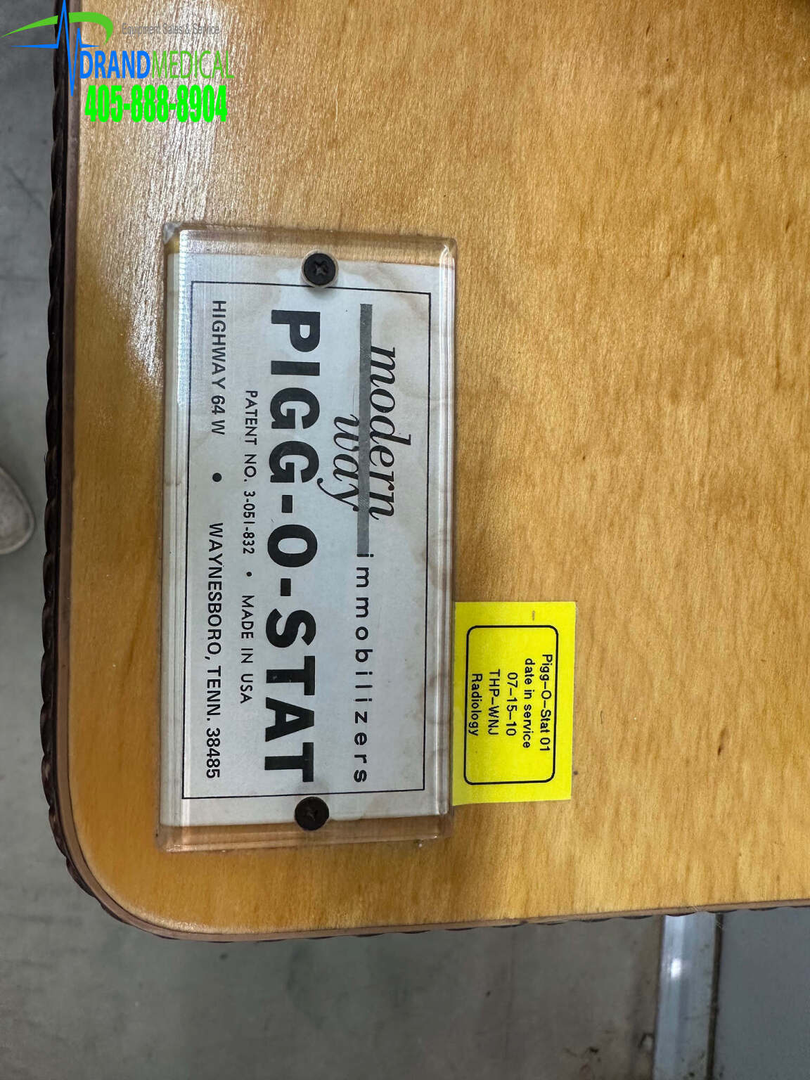 Modern Way Pigg-O-Stat Infant Baby X-Ray Immobilizer Positioner - Medsold