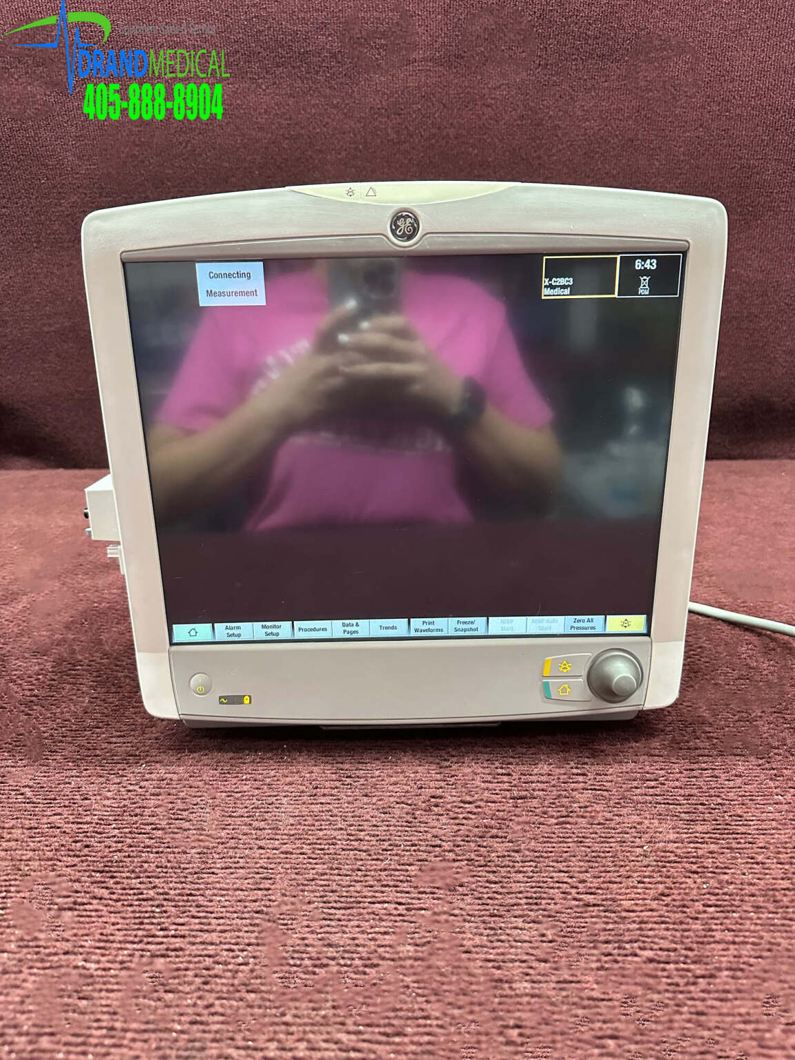 GE Carescape B650 Patient Monitor w GE PDM Module & GE E-CAIO-00 Module ...