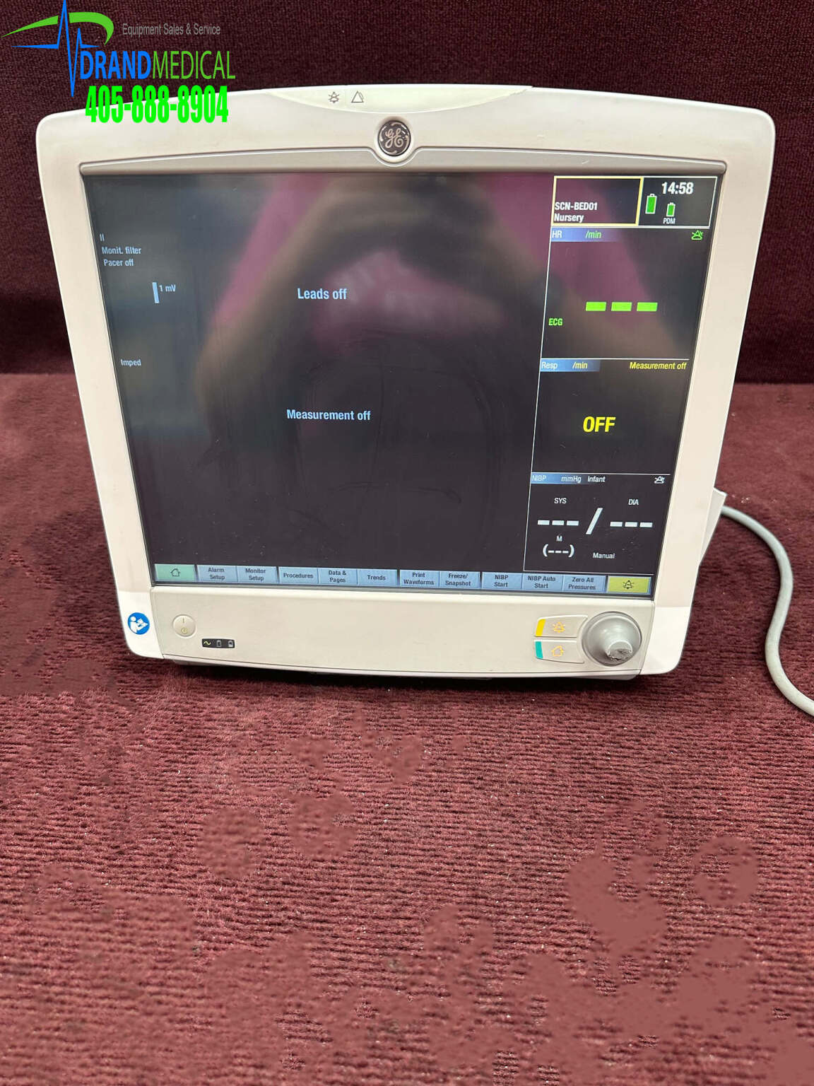GE Carescape B650 Patient Monitor w GE PDM Module & GE E-NSATX - Medsold