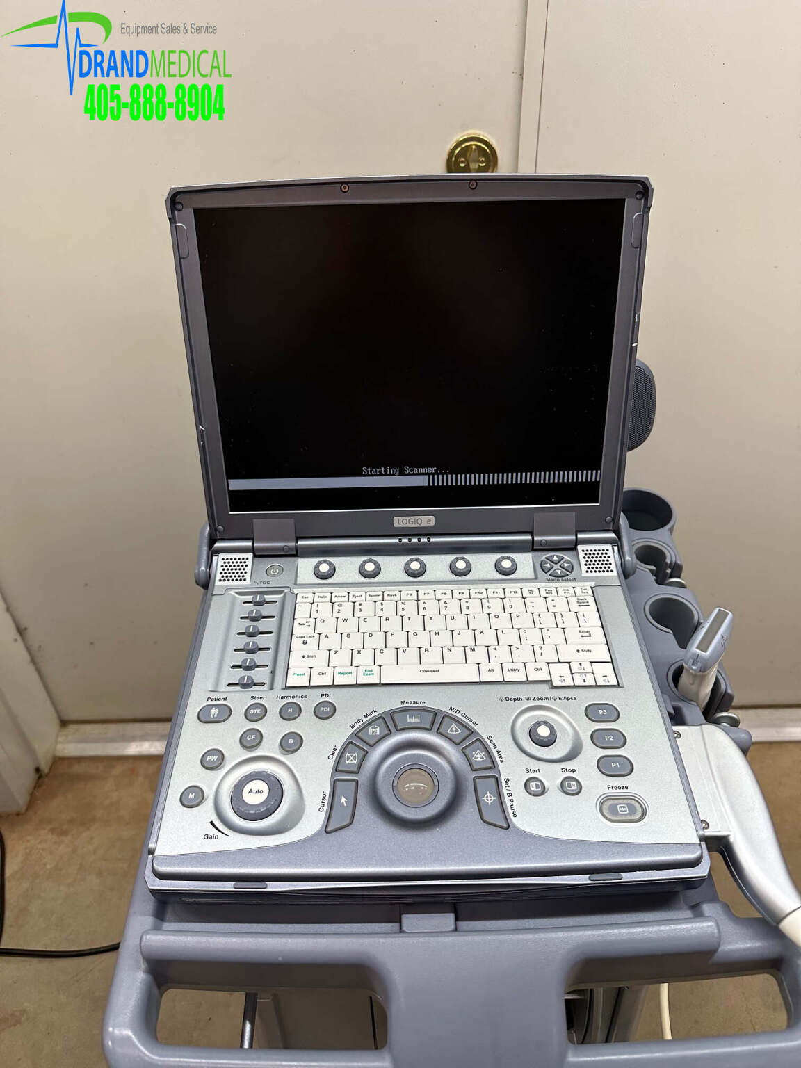 GE Logiq E Ultrasound System With 1 Probe 12L and Docking Cart - Medsold