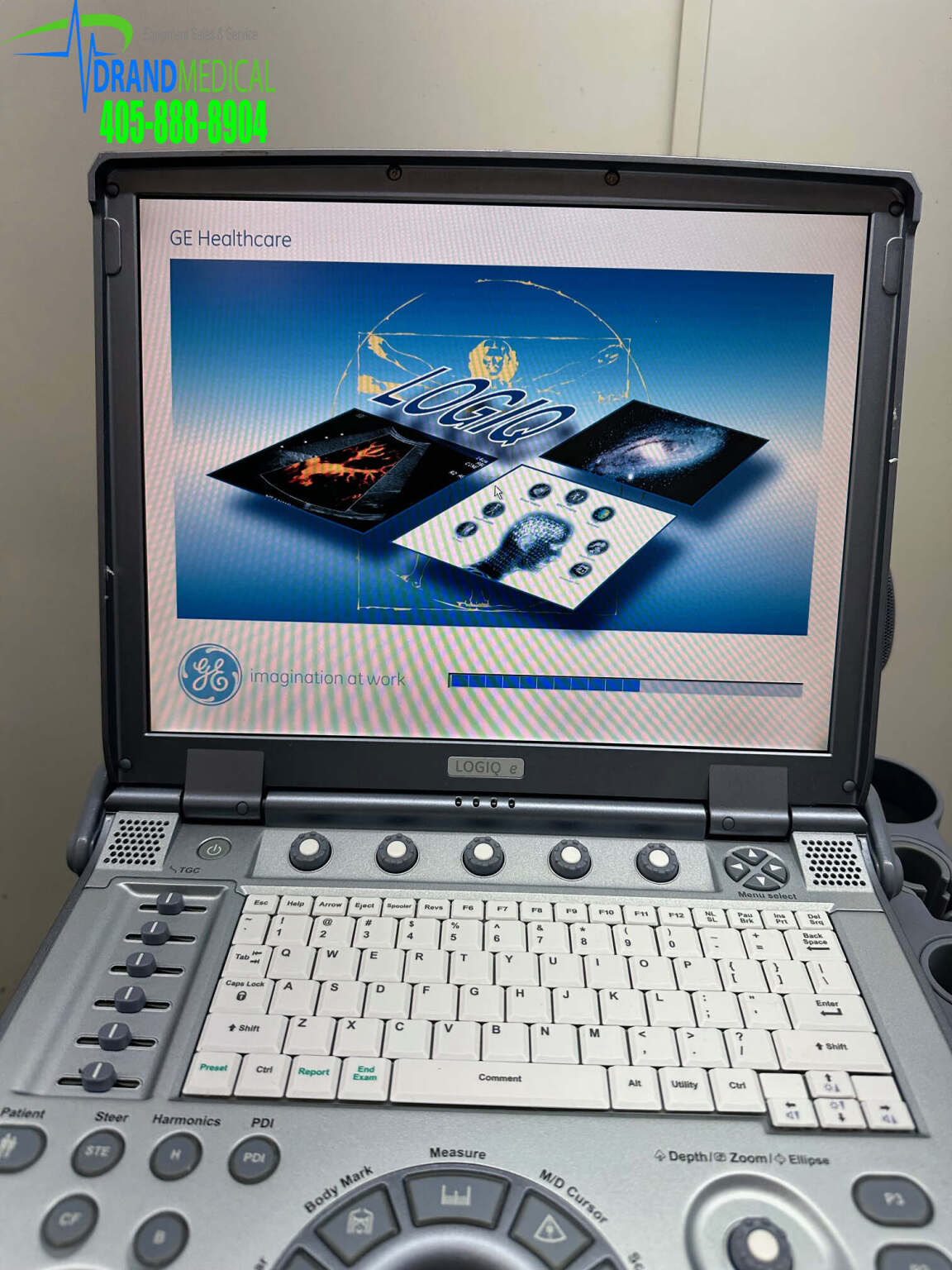 GE Logiq E Ultrasound System With 1 Probe 12L and Docking Cart - Medsold