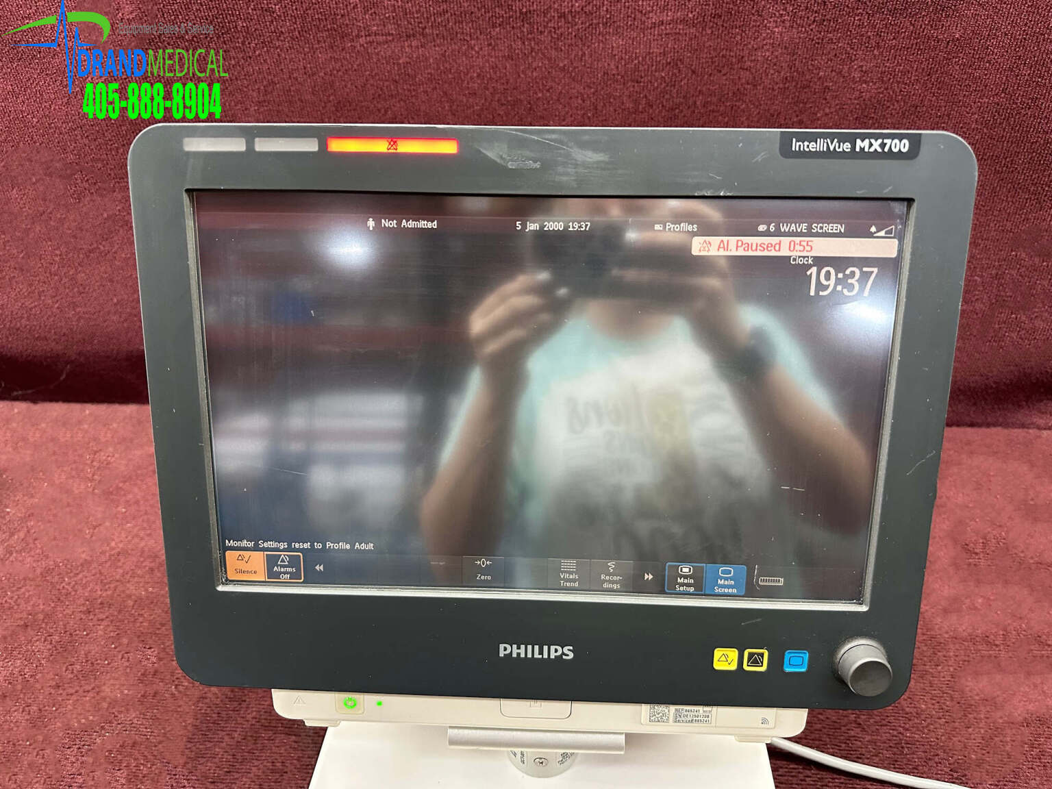 Philips IntelliVue MX700 Patient Monitor REF 865241 W/ Gas module ...