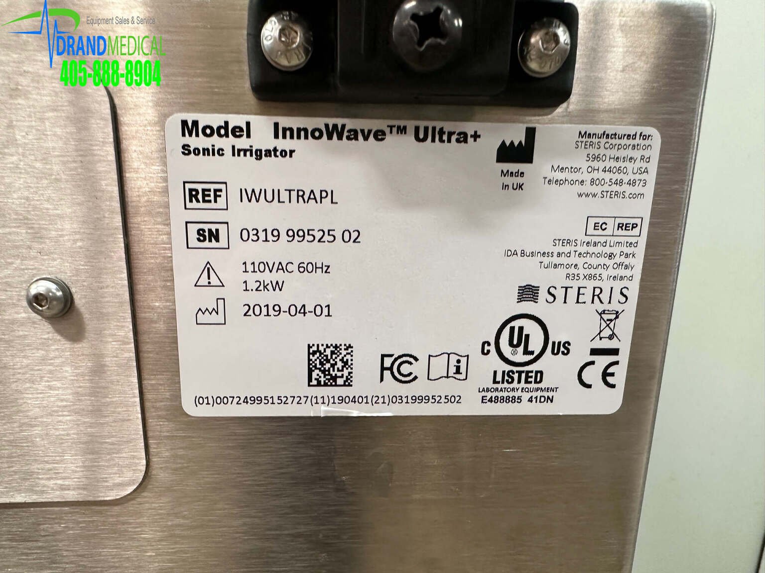 Steris InnoWave Ultra+ Sonic Irrigator REF: IWULTRAPL - Medsold