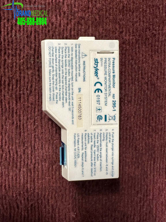 Stryker intra-compartmental pressure monitor System 295-1 - Medsold