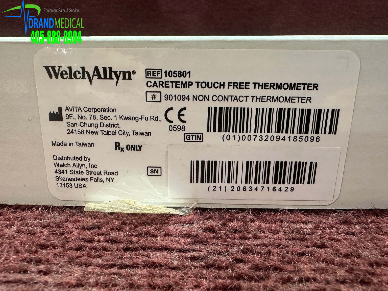 Welch Allyn CareTemp Touch Free Thermometer REF 105801 - Medsold