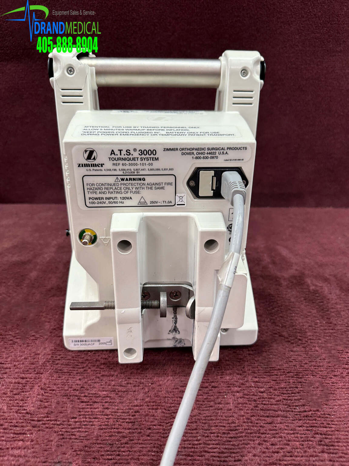 ZIMMER A.T.S. 3000 AUTOMATIC TOURNIQUET SYSTEM - Medsold