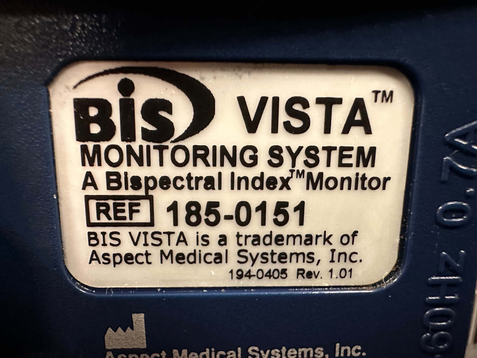 COVIDIEN Bis Vista Bispectral Index Monitor 185-0151 (A5-4) - Medsold