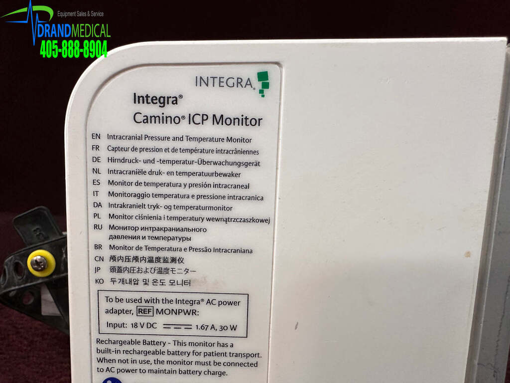 Integra NeuroSciences Camino ICP Monitor CAM02 - Medsold