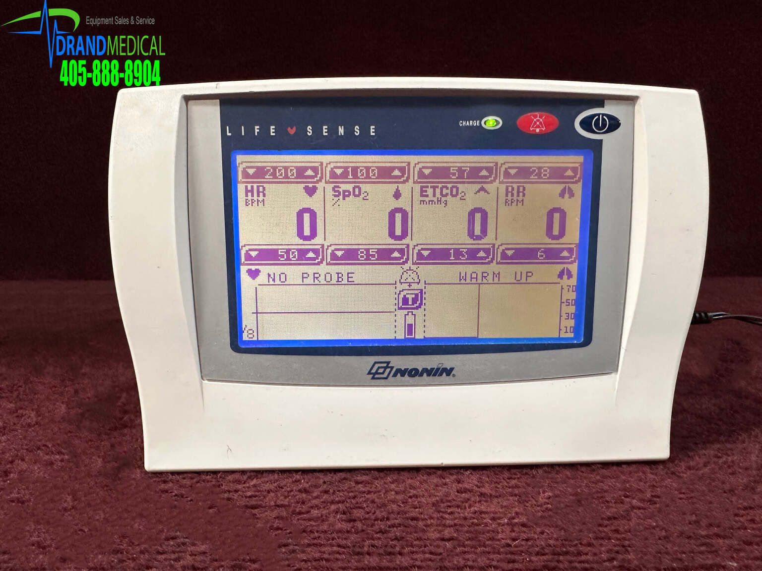 Nonin Life Sense Capnography Pulse Oximeter Monitor Model LS1-9R - Medsold