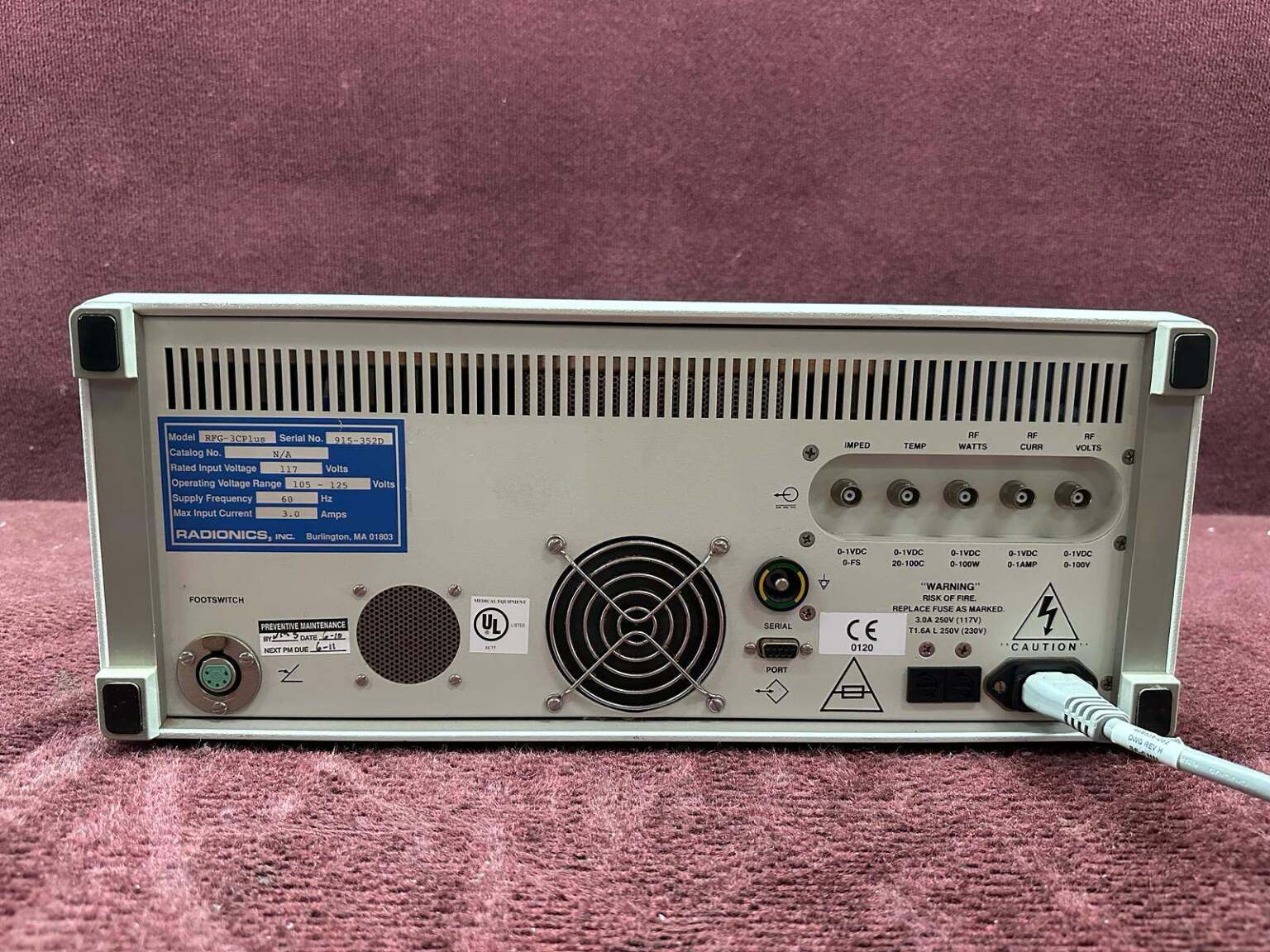 Radionics RF Lesion Generator System RFG-3CPlus - Medsold