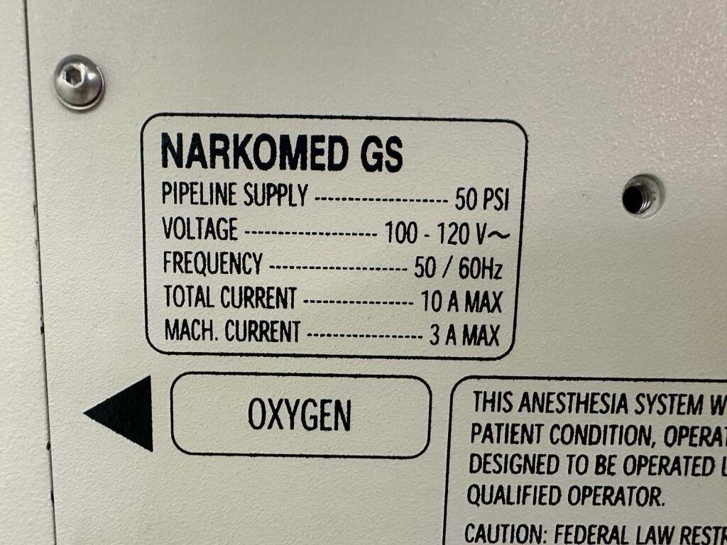 Drager Narkomed GS Anesthesia Machine - Medsold